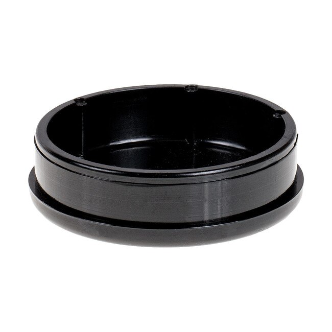 2in Dia | 18 Gauge Black Finish ABS | Plastic Round Inside End Cap for ...