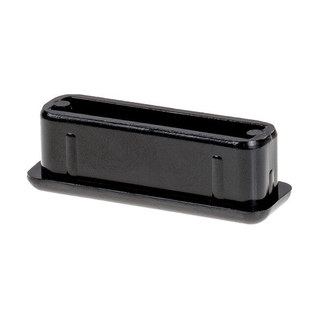Rectangular Plastic End Cap 3/4in x 1-1/2in Rectangular | SHK-40R-BK