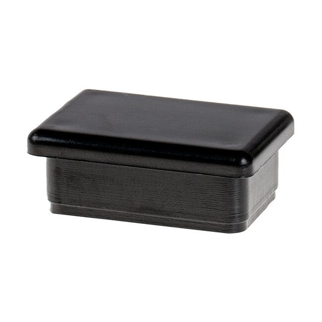 Rectangular Plastic End Cap 1in x 1-1/2in Rectangular | SHK-48R-BK
