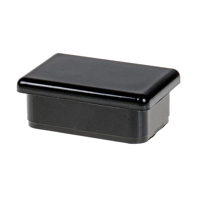 Rectangular Plastic End Cap 1in x 1-1/2in Rectangular | SHK-64S-BK