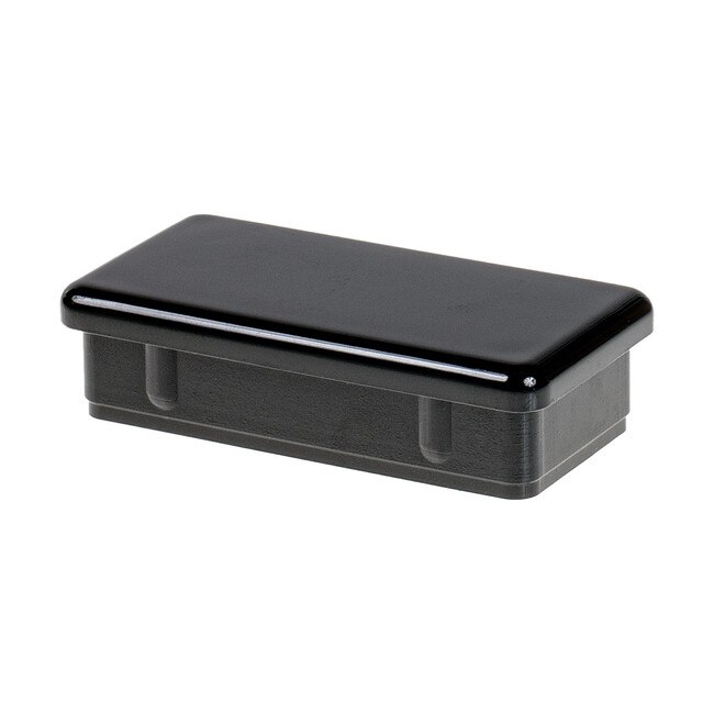 Rectangular Plastic End Cap 1in x 2in Rectangular | SHK-96R-BK-4