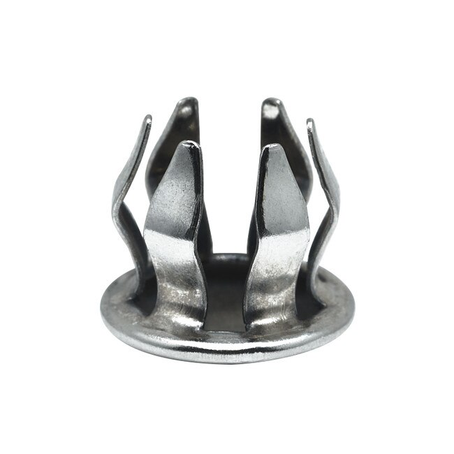 1/2in Dia | 16 - 18 Gauge Bright Nickel Plated Steel | Metal Inside ...