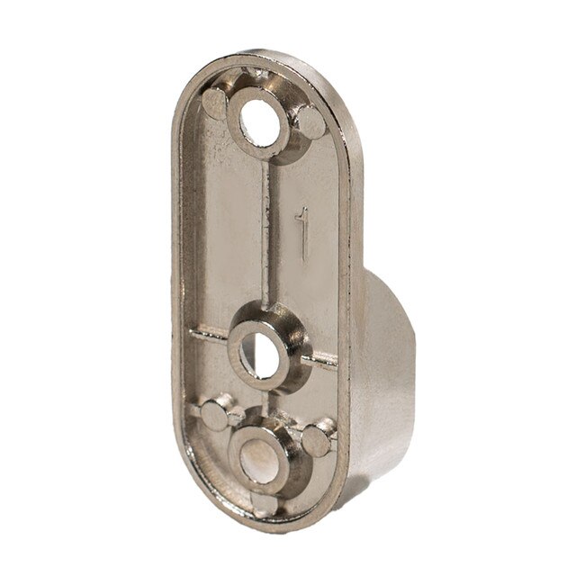 Nickel Plated Standard Closet Rod Support for Oval Tubing - Screw Type