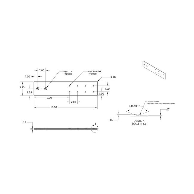 Fast Cap Black Speed Brace Stealth Bracket | SB-12-STEALTH-PARENT