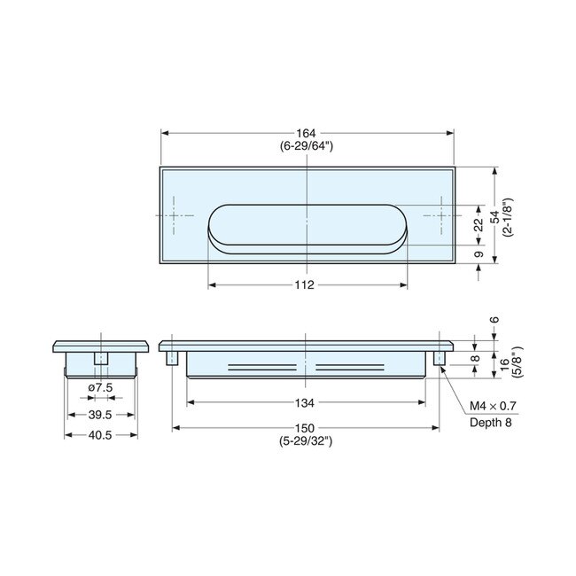 Sugatsune Flush Pull | SD-160/SN