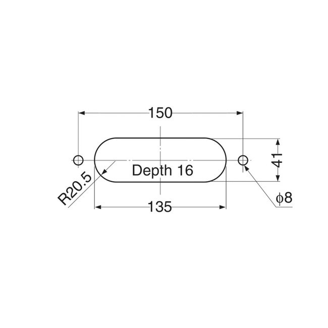 Sugatsune Flush Pull | SD-160/SN