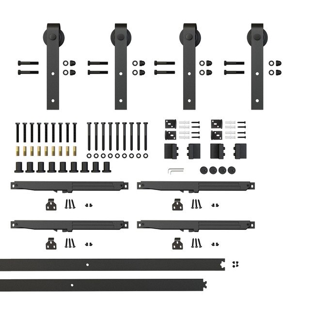 Sliding Barn Door Hardware Kits for Double Wood Doors Up to 34in W ...