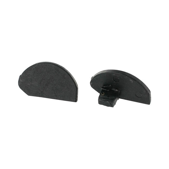 Black Plastic End Caps | Poster Holder Rail Caps | SNAP-EC