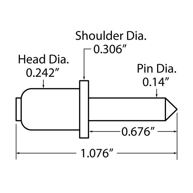 Natural Nylon Standard Shutter Pin