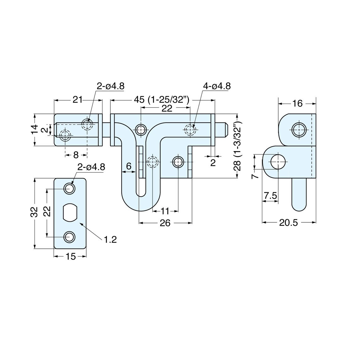 Sugatsune Stainless Steel Gate Latch | SSG-45
