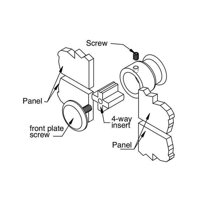 Edge Grip Standoff 1in Diameter x 1in Barrel Length | STD-4WAY