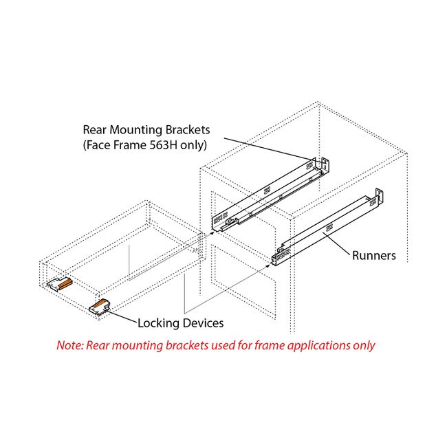 Blum Tandem Plus Blumotion Concealed Drawer Slide | 563H