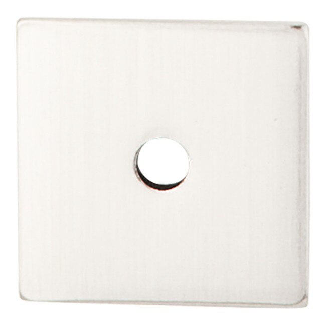 Square Backplate 1" Diameter Brushed Satin Nickel