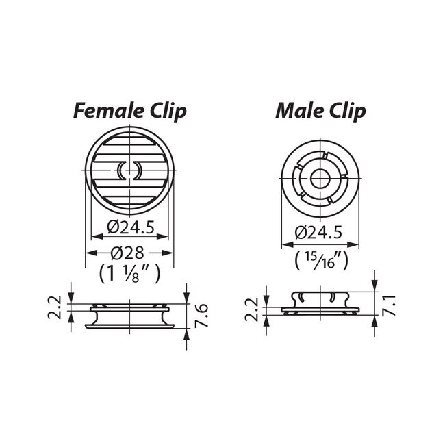 Sugatsune Very Low Profile Clip Set | for Signage and Displays | VL-03