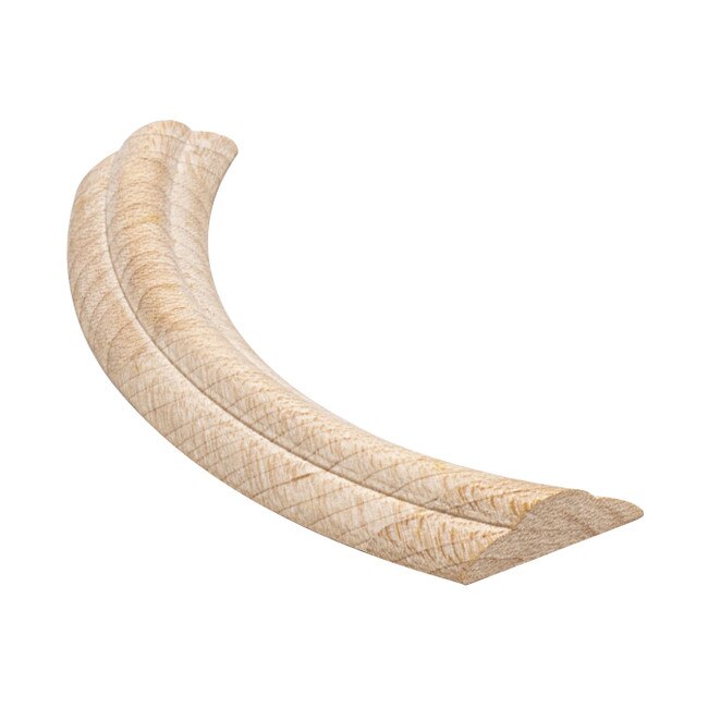 1/2" x 1/4" x 2-3/4" Unfinished Maple Wood Corner Curve