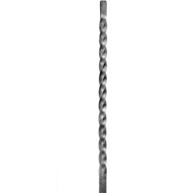 3/4" Square x 35-1/2" Long Wrought Iron Square Twisted Bars