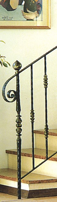 Mtl 1 3/16"Sq X 47"H Wrought Iron Newel Post