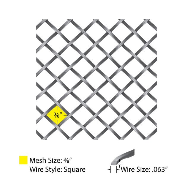 Square Single Crimp | Woven Wire Grille | WWG-216S by Kent Design