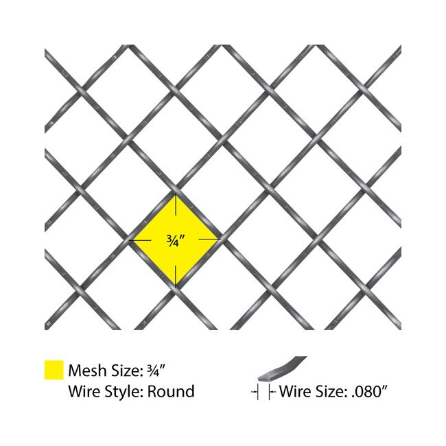 Round Intercrimp | Woven Wire Grille | WWG-313C by Kent Design