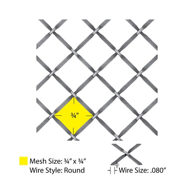 Round Press Crimp | Woven Wire Grille | WWG-332P by Kent Design