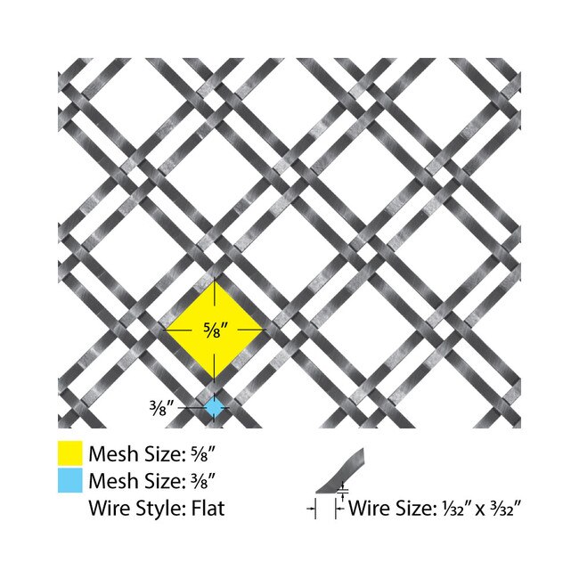 Flat Single Crimp | Woven Wire Grille | WWG-MJ09 by Kent Design