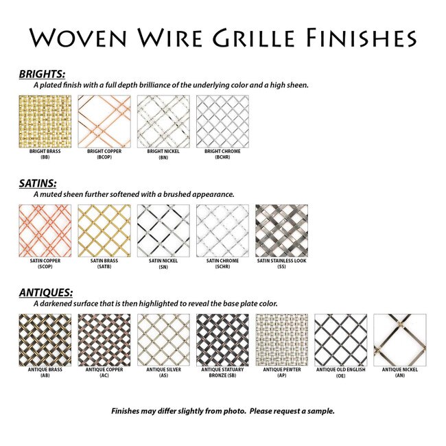 Kent Design Woven Wire Mesh Screen 18in x 24in | WWM-1824-AB