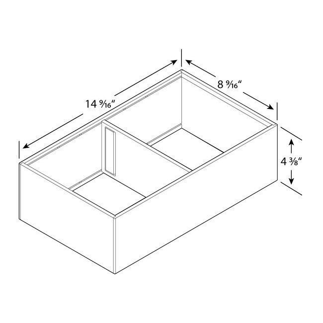 Blum 4-3/8in H x 8-9/16in W x 14-9/16in Long | Orion Gray Finish ...
